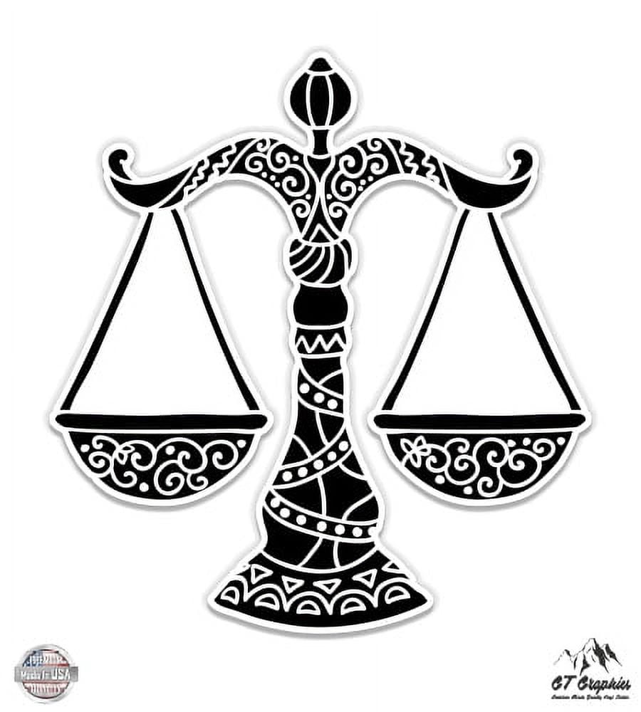 Libra - 3" Vinyl Sticker - For Car Laptop I-Pad Phone Helmet Hard Hat ...