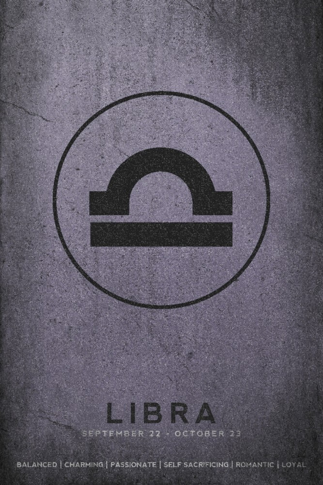 Libra, Astrological Sign, Zodiac (36x54 Giclee Gallery Art Print, Vivid ...