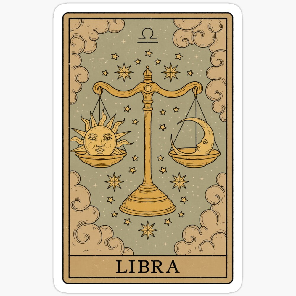 Libra Card Sticker Phone Decal Water Bottle Stickers Car Decals, Laptop ...