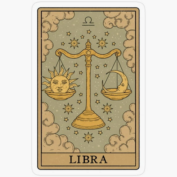 Libra Card Transparent Sticker Phone Decal Water Bottle Stickers Car ...