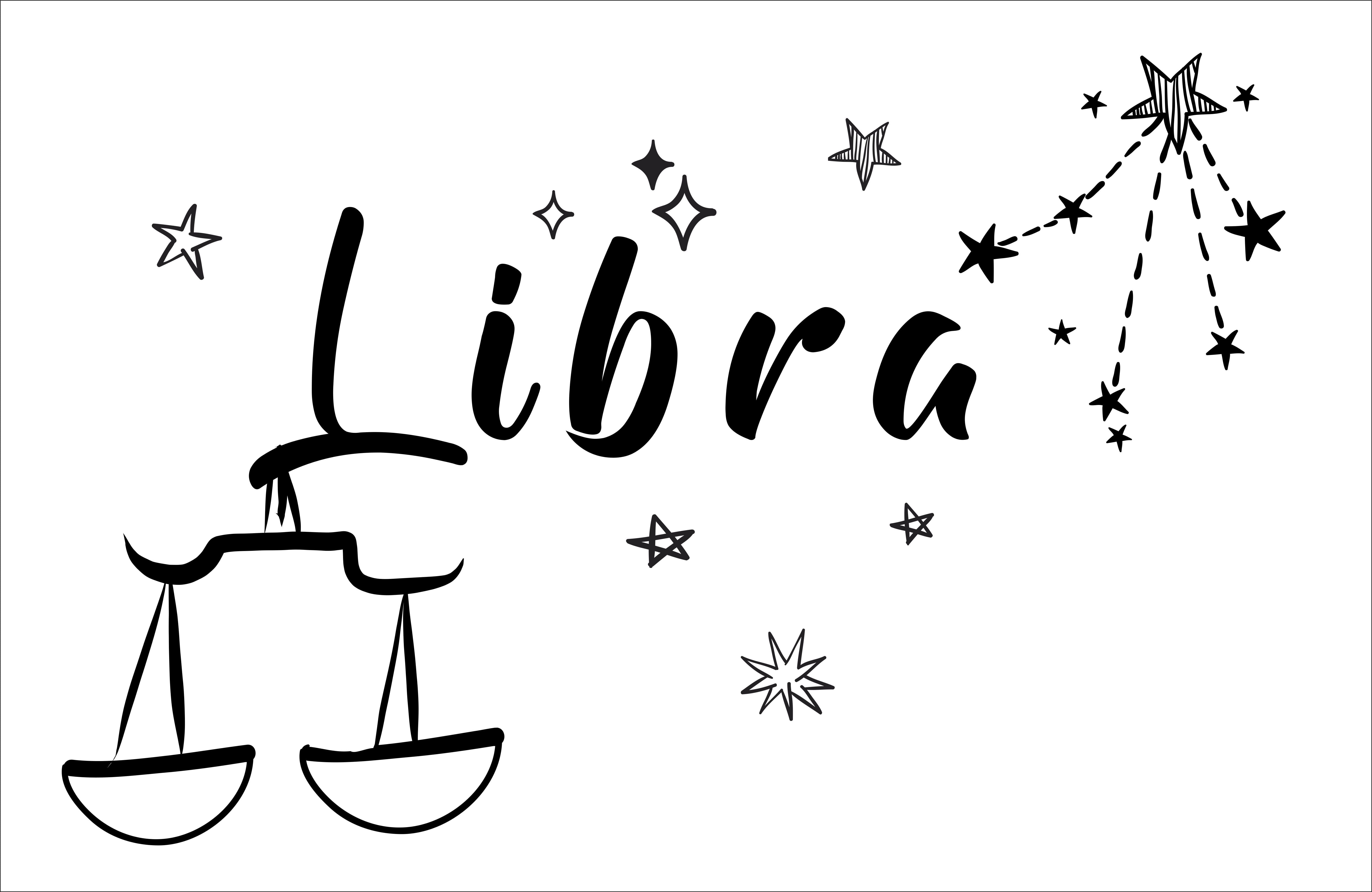 Libra Constellation Pattern Wall Decal - DIY Vinyl Adhesive Bedroom ...