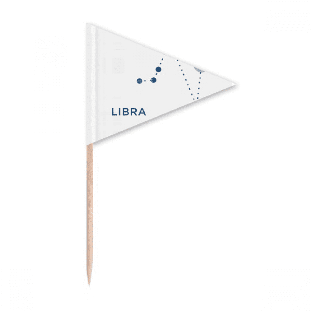 Libra Constellation Sign Zodiac Toothpick Triangle Cupcake Toppers Flag ...