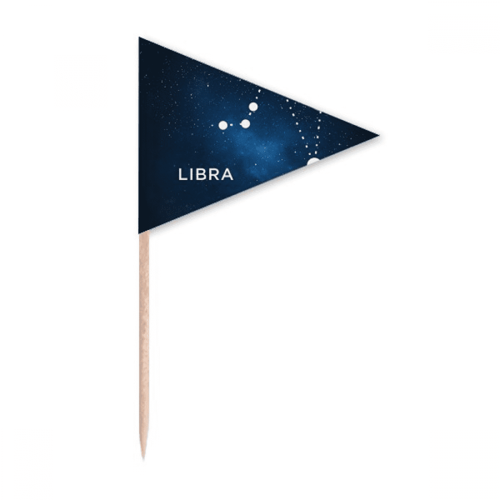Libra Constellation Zodiac Sign Toothpick Triangle Cupcake Toppers Flag ...