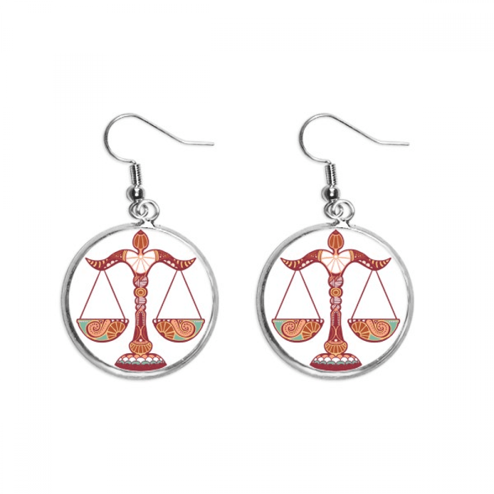 Libra Constellation Zodiac Symbol Ear Dangle Silver Drop Earring ...