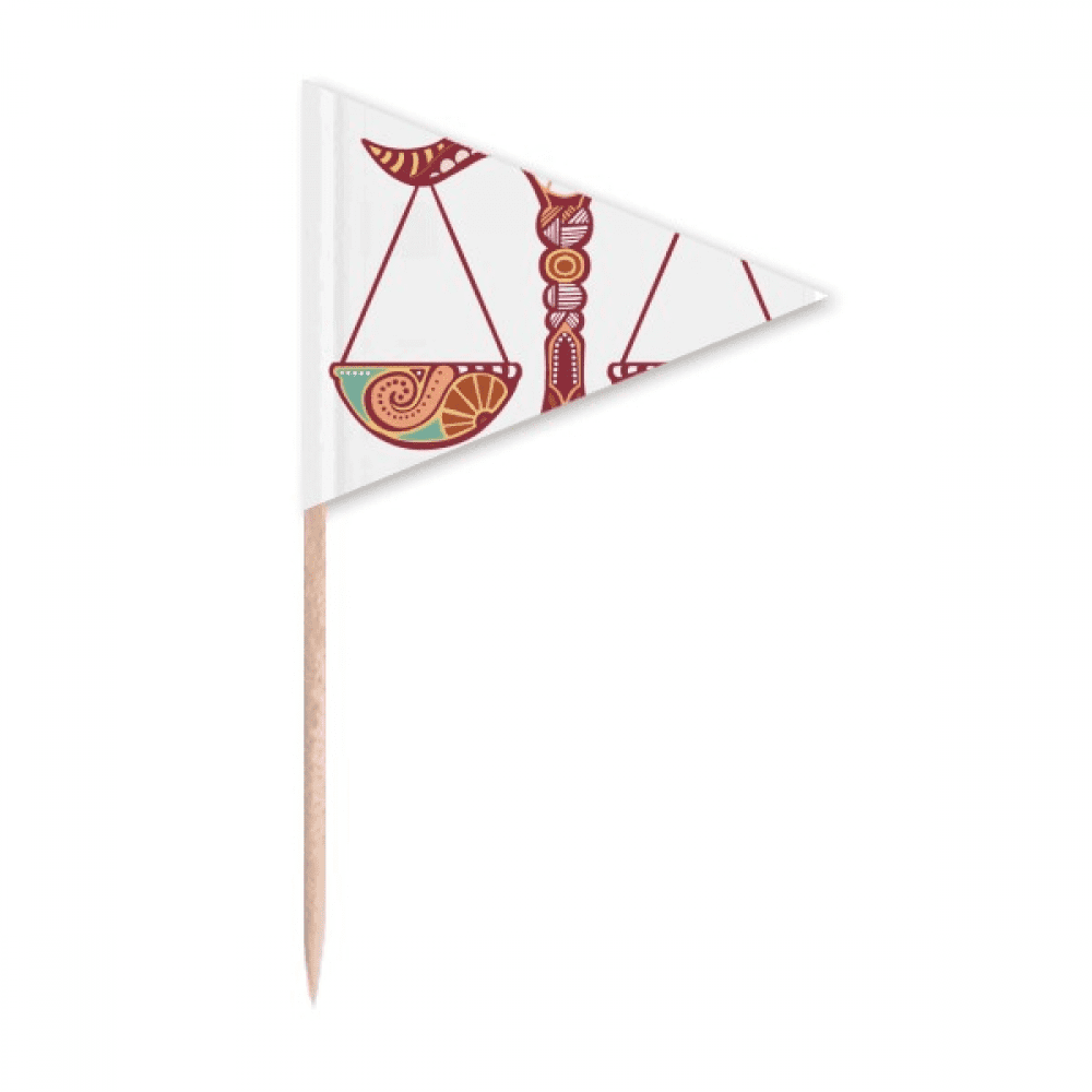 Libra Constellation Zodiac Symbol Toothpick Triangle Cupcake Toppers ...