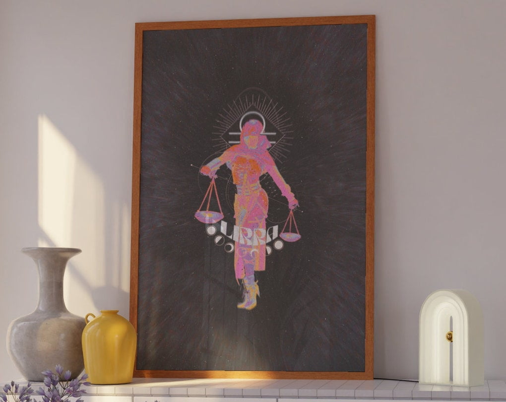 Libra Gift, Gift For Libra, Libra Art Print, Zodiac Poster, Libra Decor ...