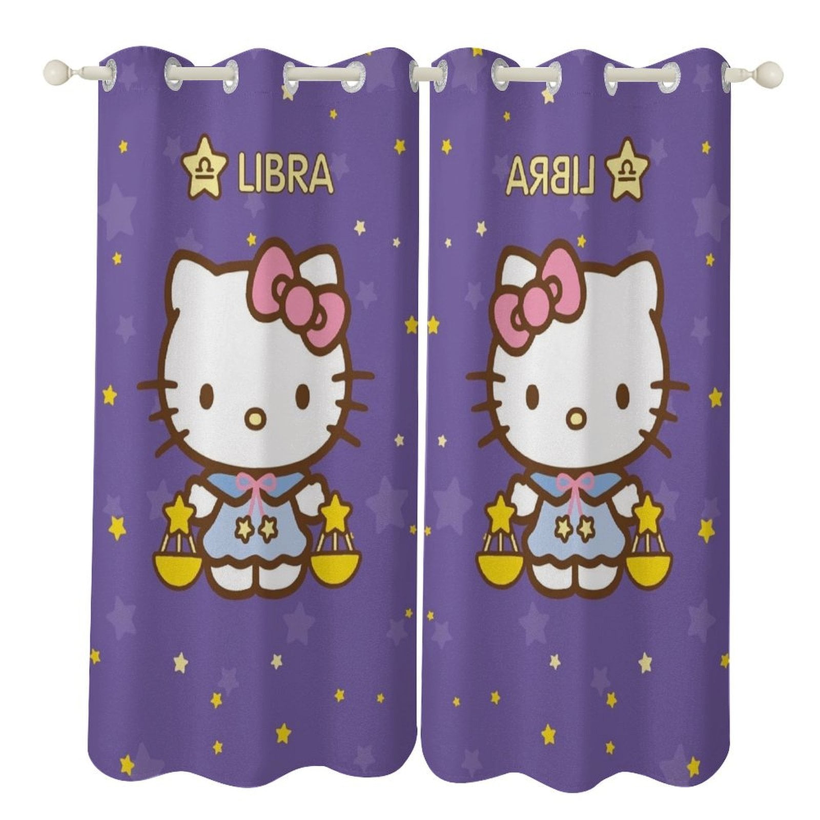 Libra Hello Kitty Kids Curtains 52 X 84 Inch,Cartoon Blackout Curtains ...