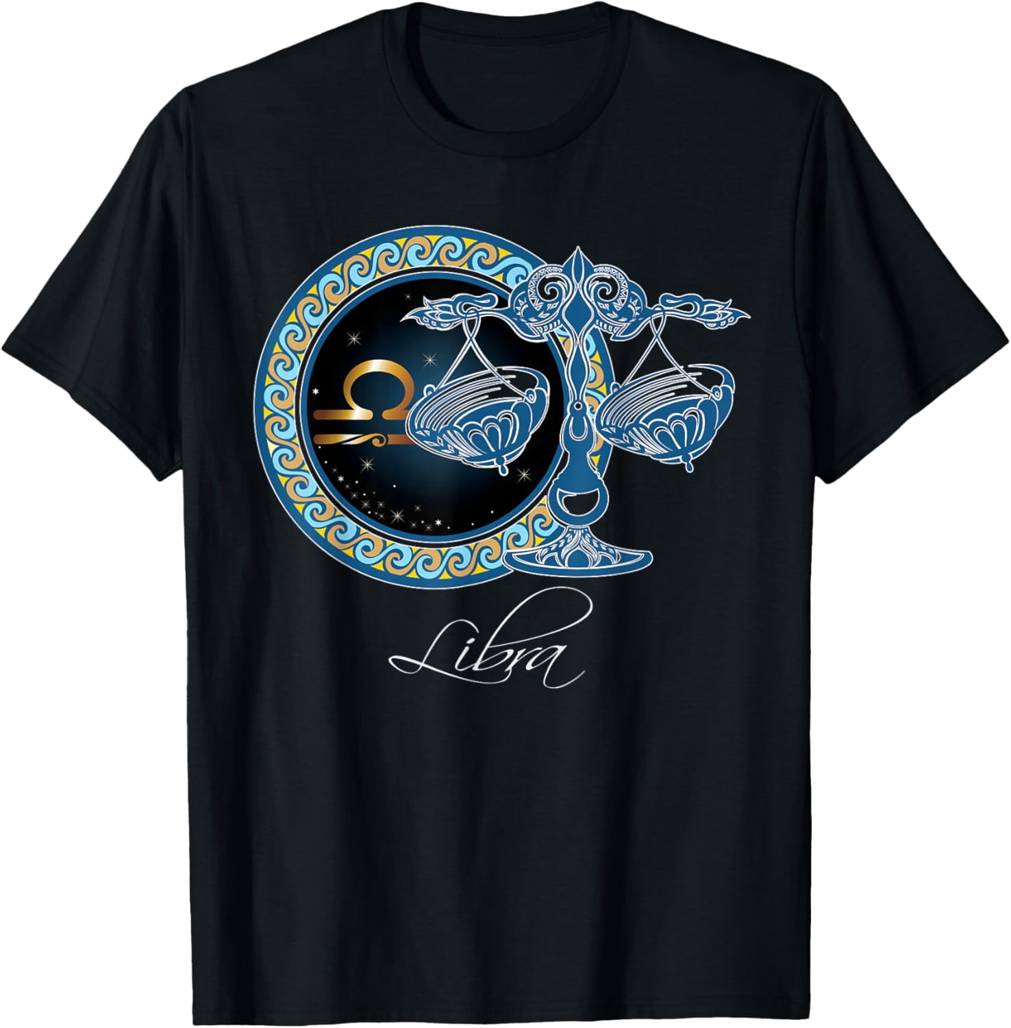Libra Horoscope TShirt Beautifully Detailed Zodiac Signs TeeBrand ...