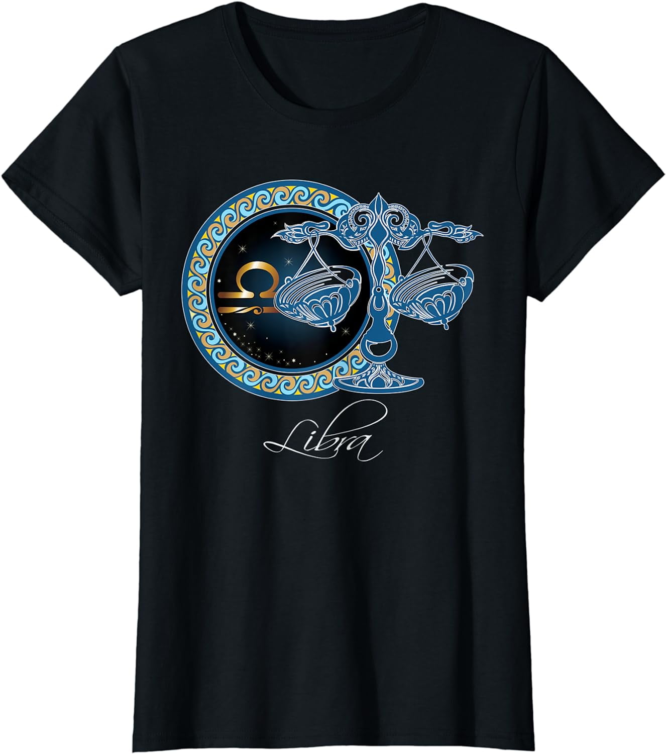 Libra Horoscope TShirt Beautifully Detailed Zodiac Signs Tee - Walmart.com