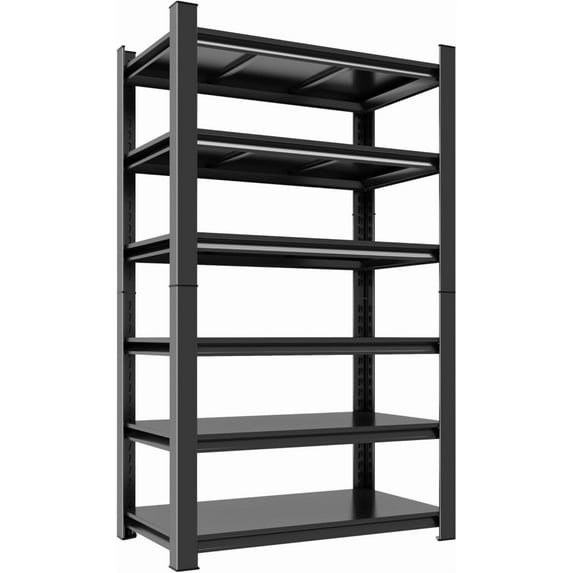 Libra Metal Garage Shelving Unit, Heavy Duty 6-Tier Adjustable Storage ...
