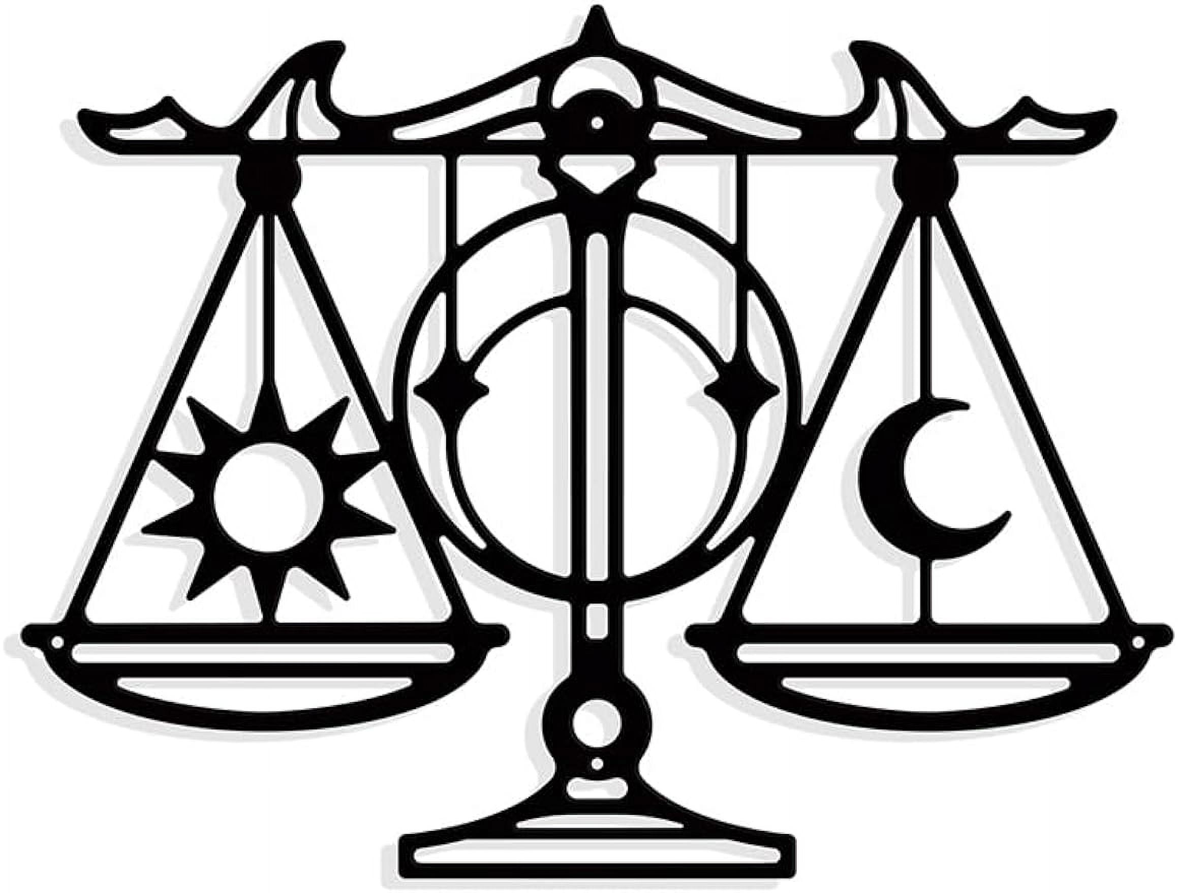 Libra Metal Wall Art Decor Matte Black Wall Hanging Decor Silhouette ...