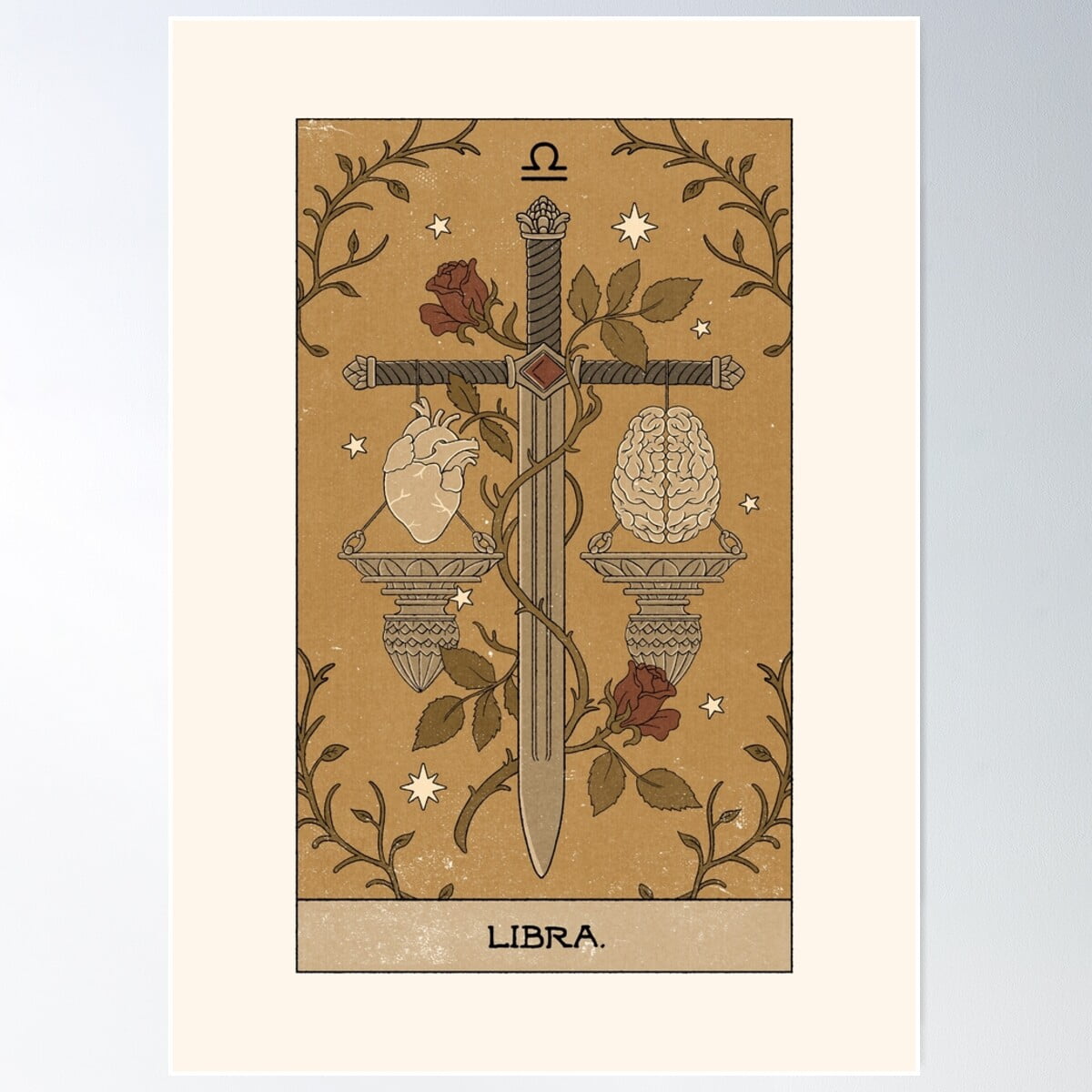 Libra Poster Wall Art, Modern Wall Decor For Living Room Bedroom, 24x36 ...