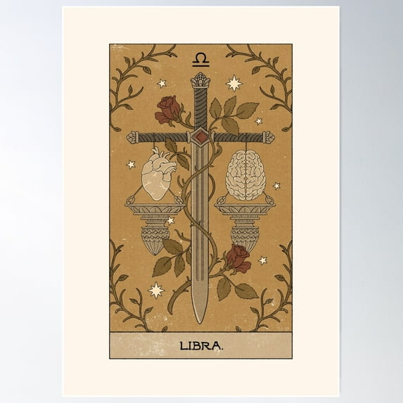 Libra Poster Wall Art, Modern Wall Decor For Living Room Bedroom, 24x36 ...