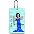 Libra Scales Zodiac Astrological Sign Astrology ID Tag Luggage Card for ...