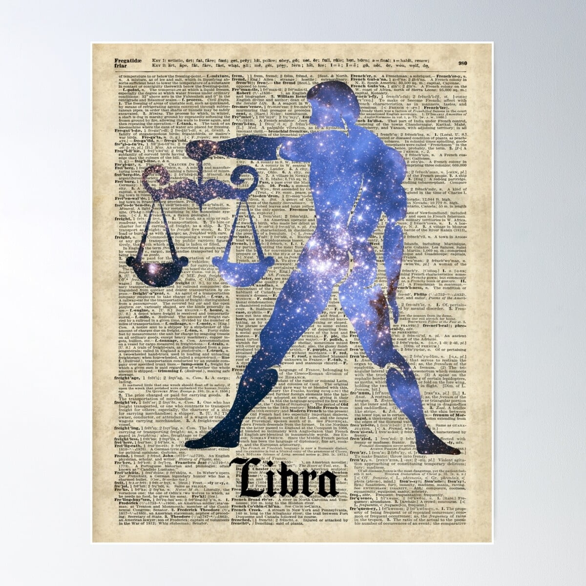 Libra Scales Zodiac Sign,Horoscope,Astrology,Astronomy Poster Wall Art ...