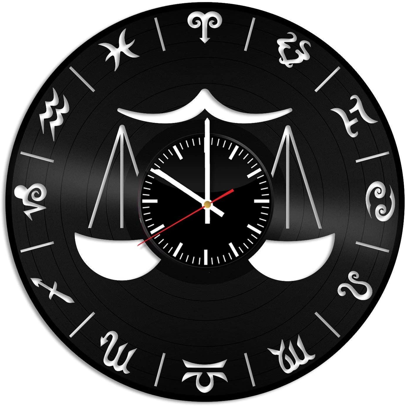 Libra Sign Zodiac Sign Vintage Black Vinyl Record Wall Clock Wall Art ...