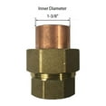 Libra Supply 1-1/4 inch Lead Free Copper Sweat Female Union C x F ...