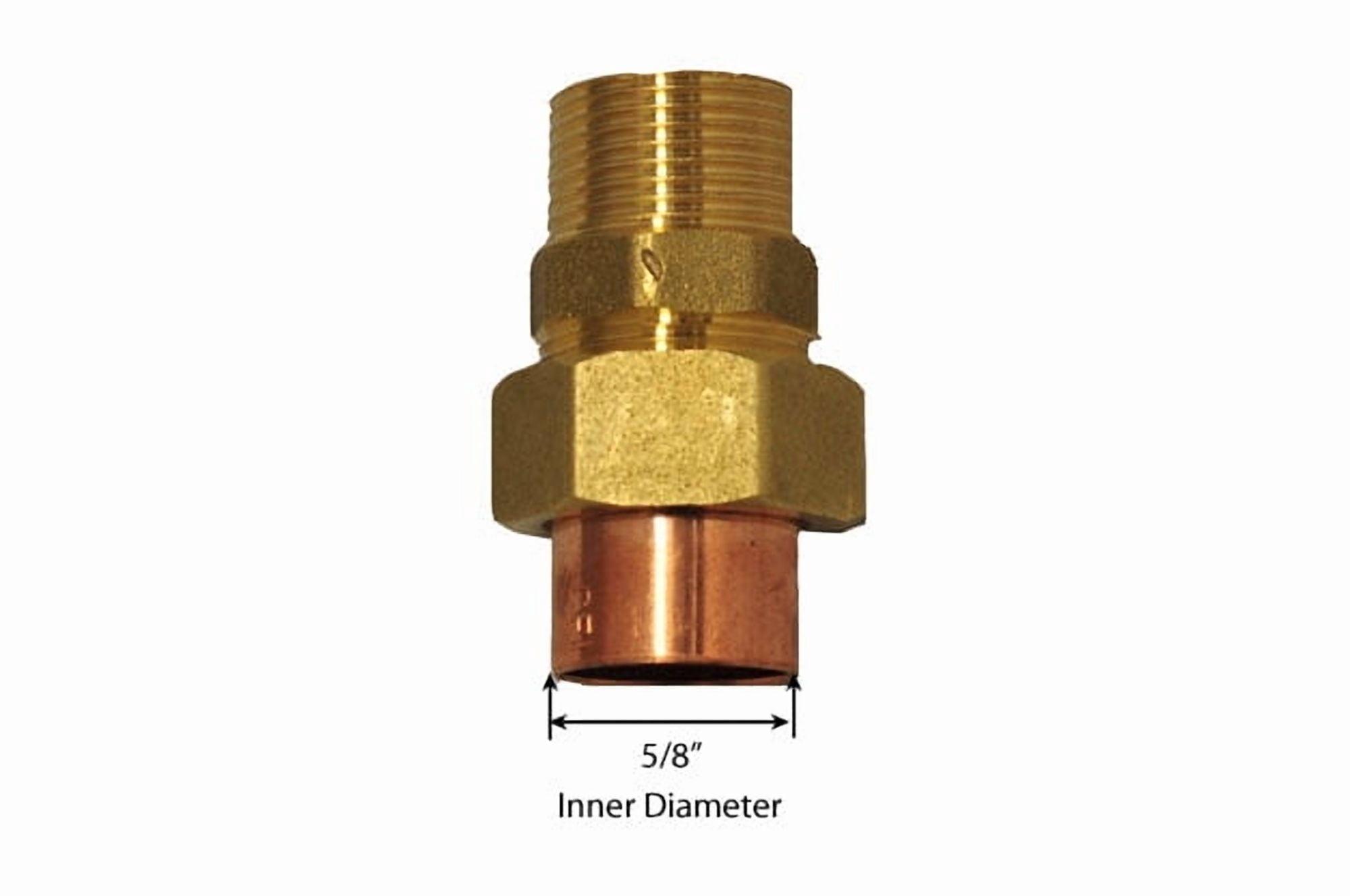 Libra Supply 1/2 inch Lead Free Copper Sweat Male Union C x M (Copper ...