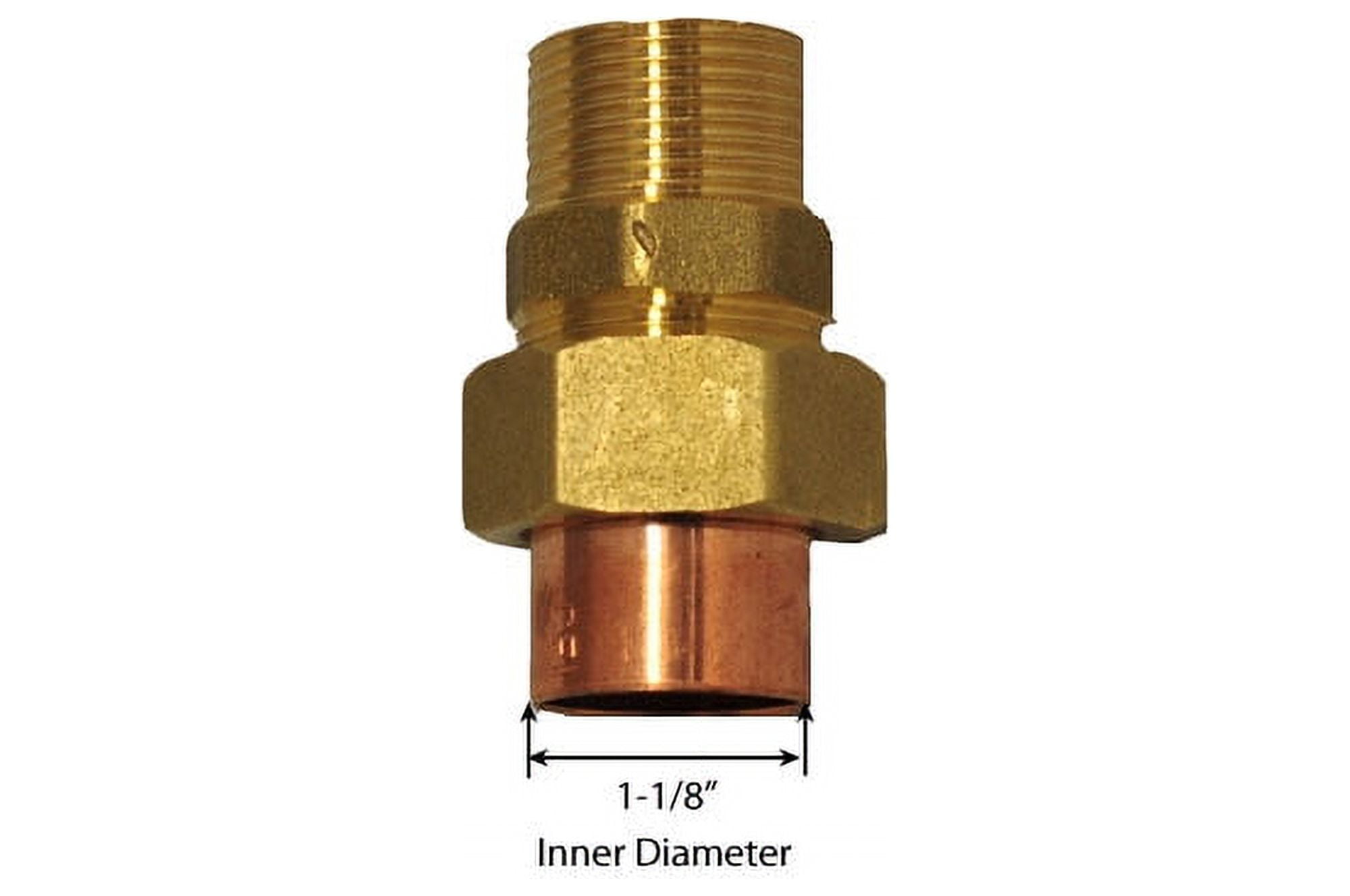 Libra Supply 1 inch Lead Free Copper Sweat Male Union C x M (Copper ...