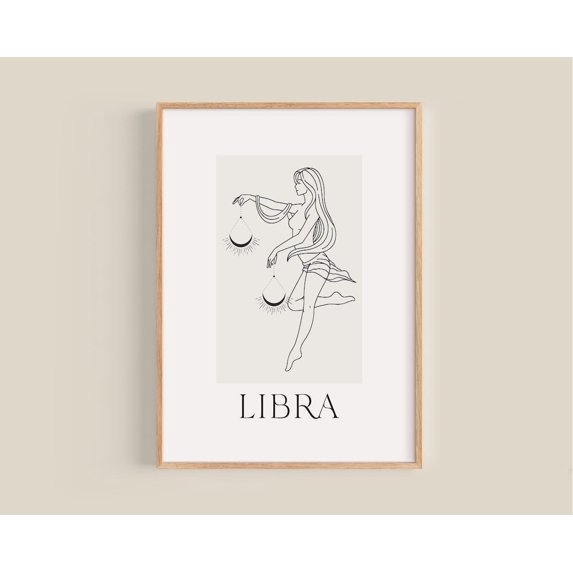 Libra Woman, Libra Poster, Libra Zodiac Poster, Libra Wall Art, Star ...