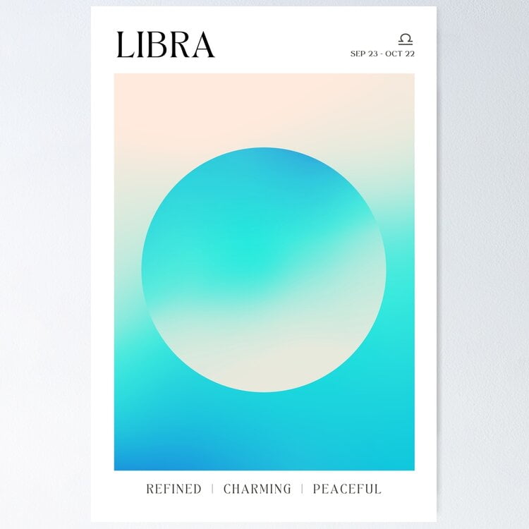 Libra Zodiac Astrology Sign Aura UNFRAMED Poster, 16x24 - Walmart.com
