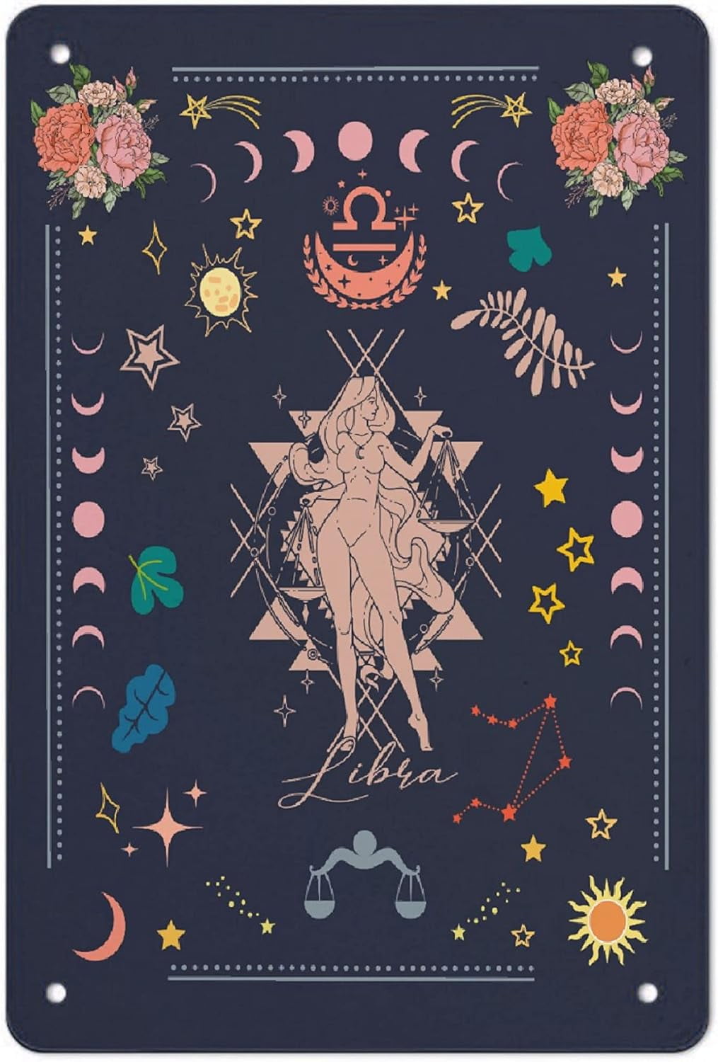 Libra Zodiac Metal Sign Art Decorations Wall Decor Signs for Home Gate ...