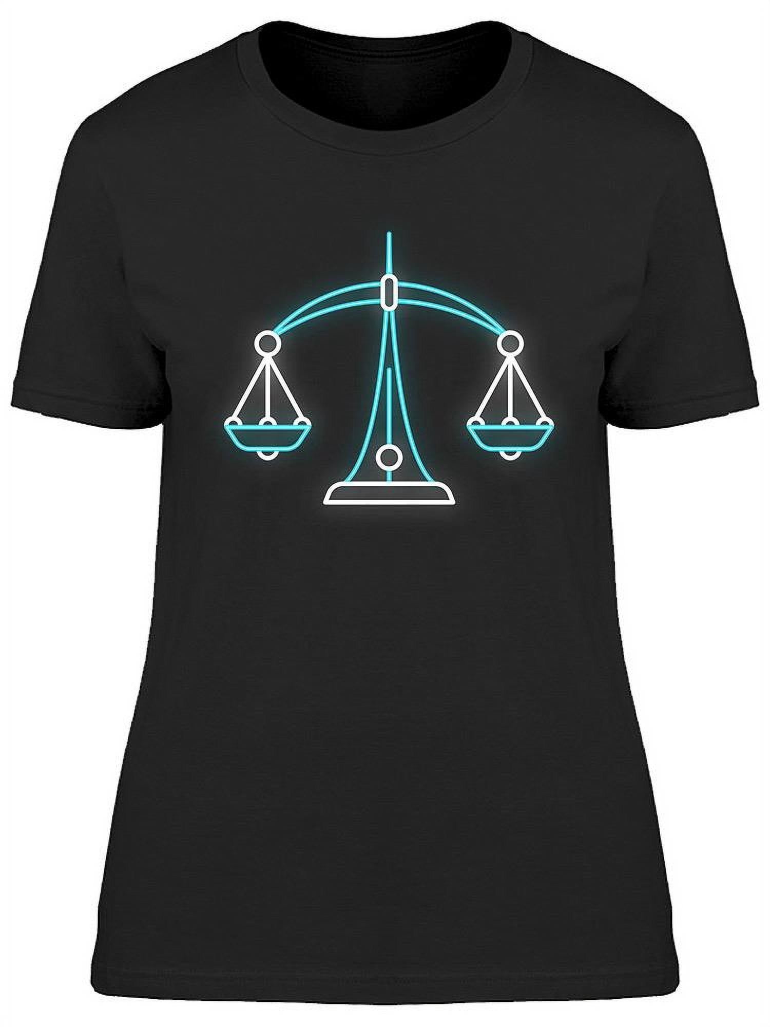 Libra Zodiac Neon Sign T-Shirt Women -Image by Shutterstock, Female 3X ...