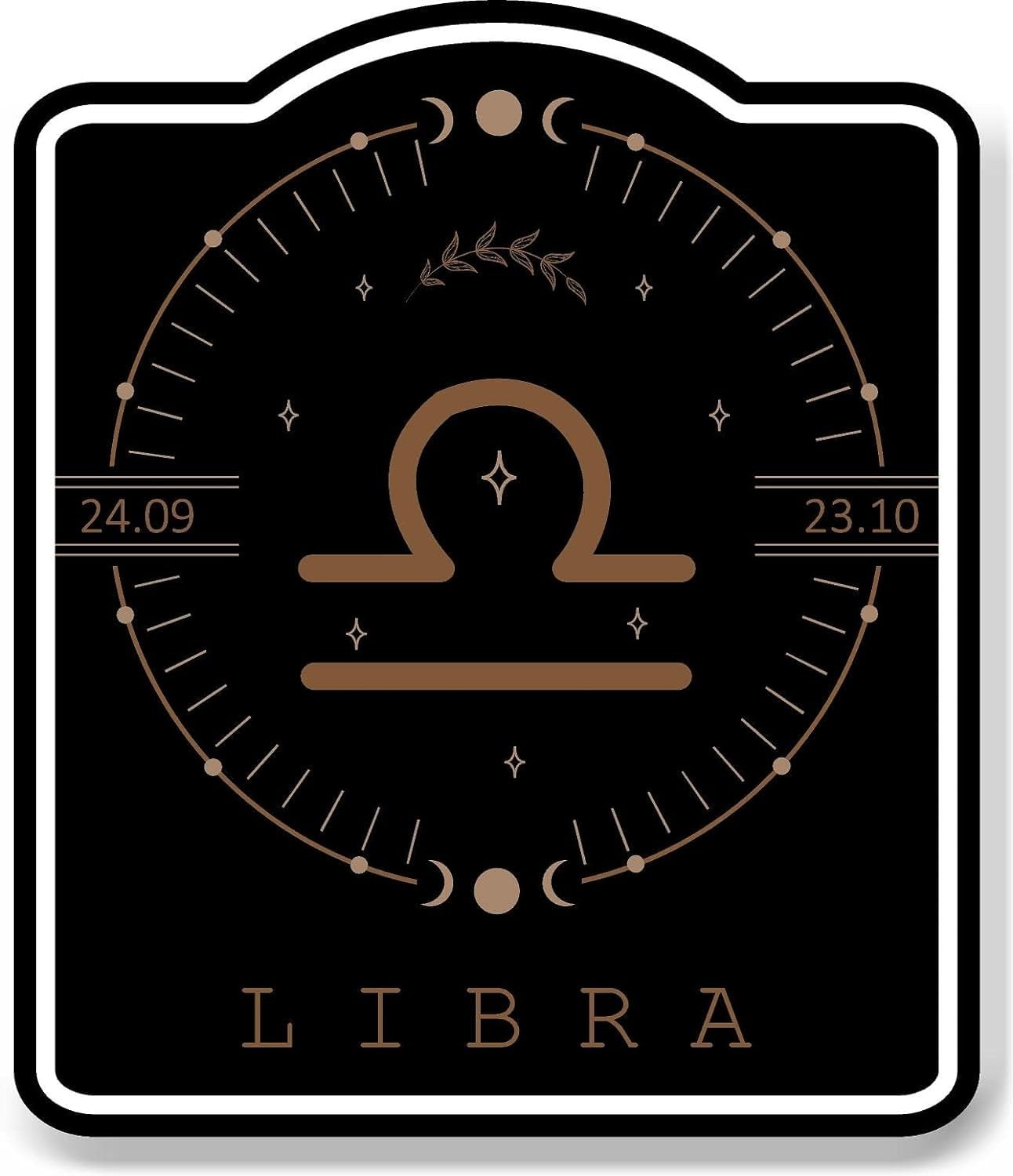 Libra Zodiac Sign Astrology Horoscope BLACK Aluminum Composite Sign, 8. ...