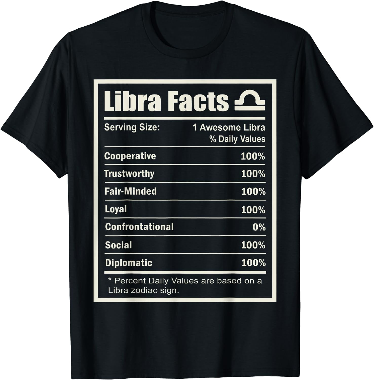 Libra Zodiac Sign Fun Facts Shirt Men Women Birthday T-Shirt - Walmart.com