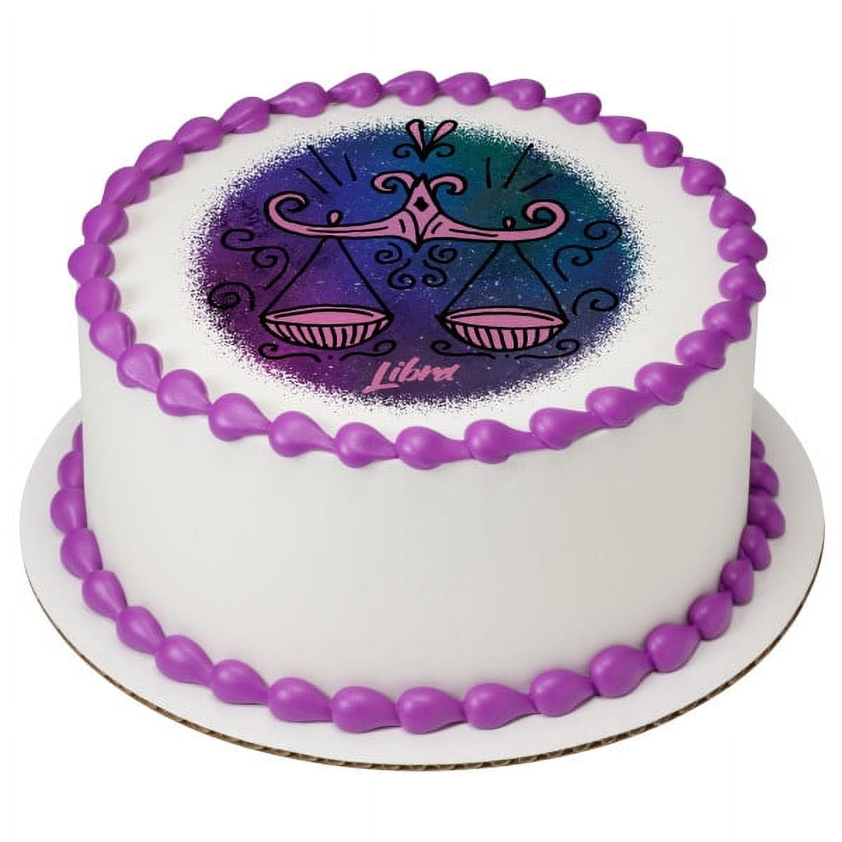 Libra Zodiac Sign PhotoCake® Edible Cake Topper Icing Image for 6 Inch ...