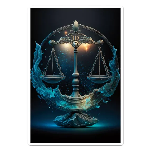 Libra Zodiac Sign Sticker Phone Decal Water Bottle Stickers Car Decals ...
