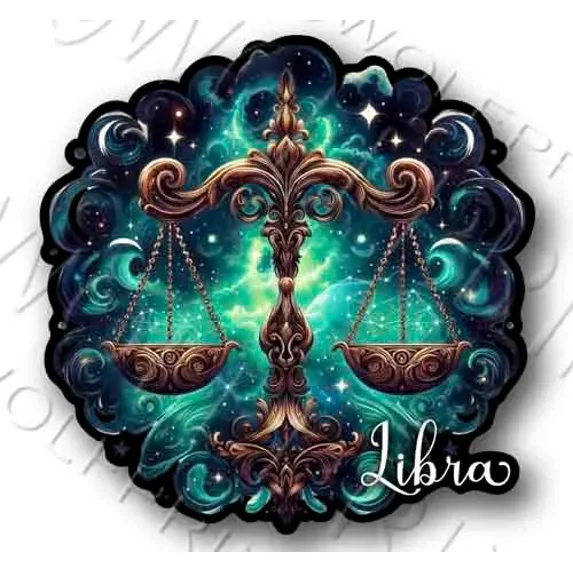 Libra Zodiac Sign Sticker Phone Decal Water Bottle Stickers Car Decals ...