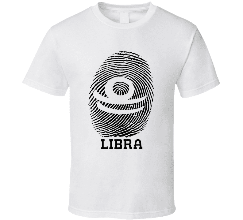 Libra Zodiac Sign with Finger Print t-shirt New Style Trending Zodiac sign shirts All Libra ...