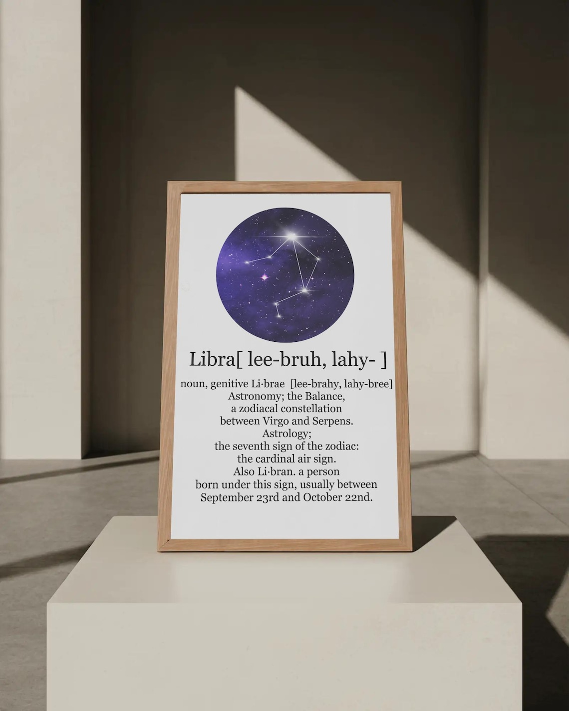 Libra Zodiac Wall Art | Star Constellation Print | Astrology Dictionary ...