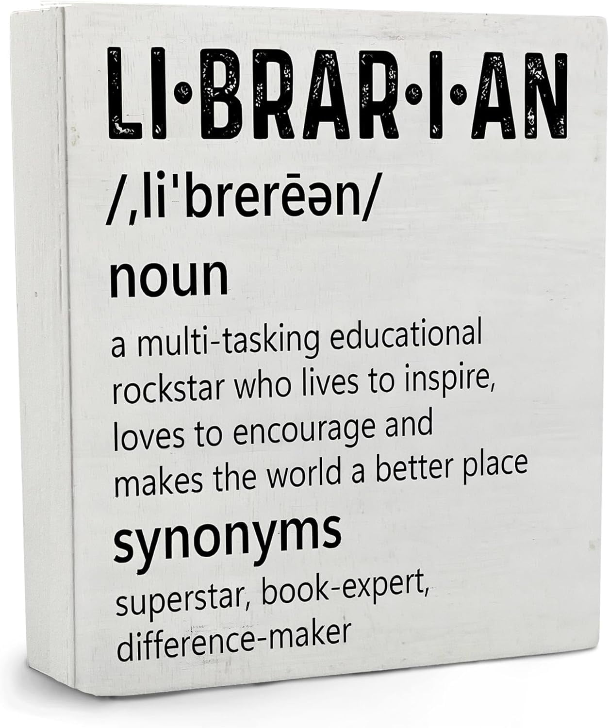 Librarian Wooden Box Sign - Librarian Gifts for Women Men, Librarian ...