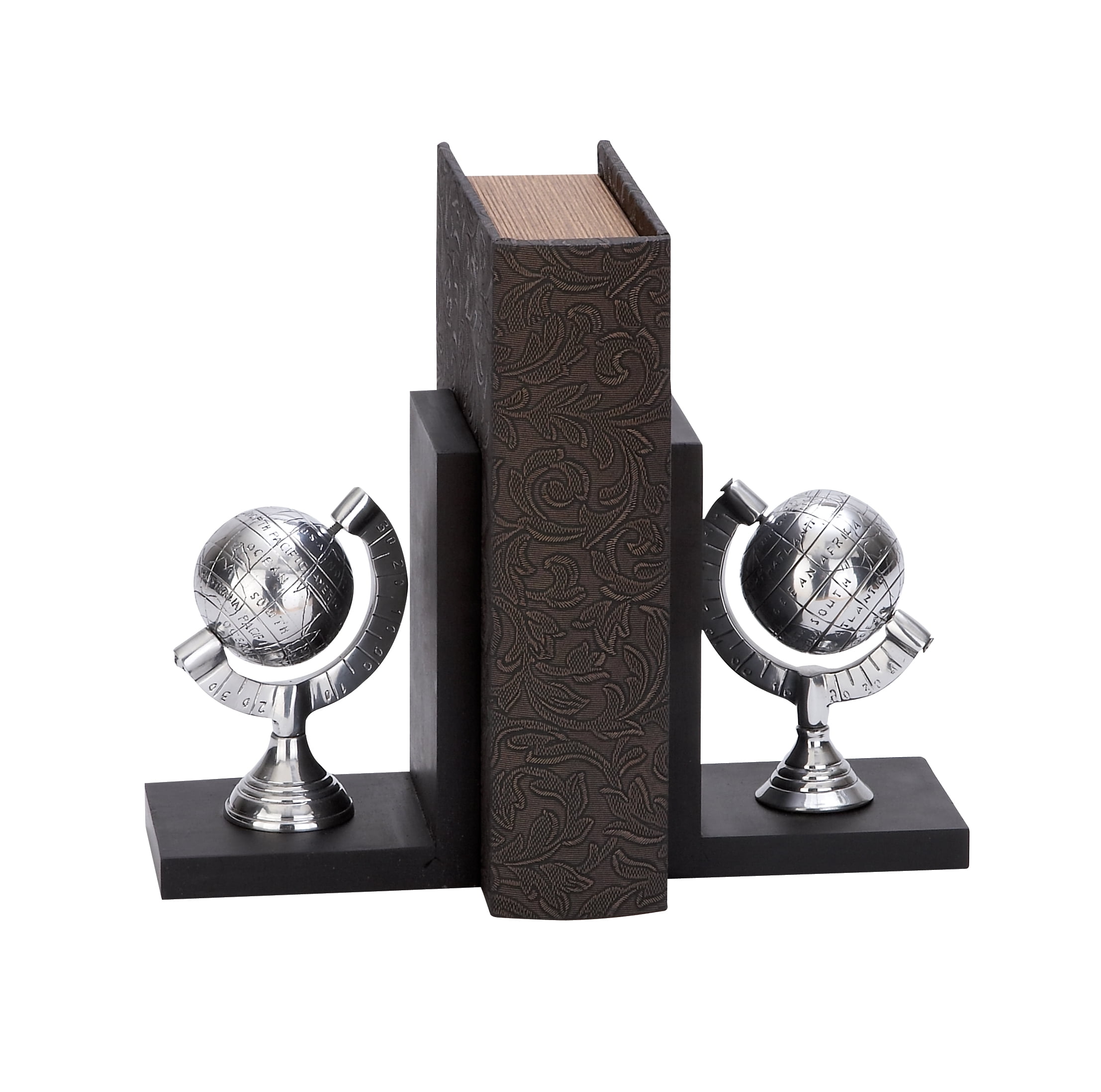 Library Aluminium Globe Bookend Pair - Walmart.com