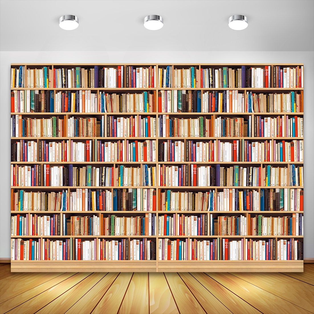 Library Backdrop Photoz Photography Old Wood Bookshelf For Study Room r ...