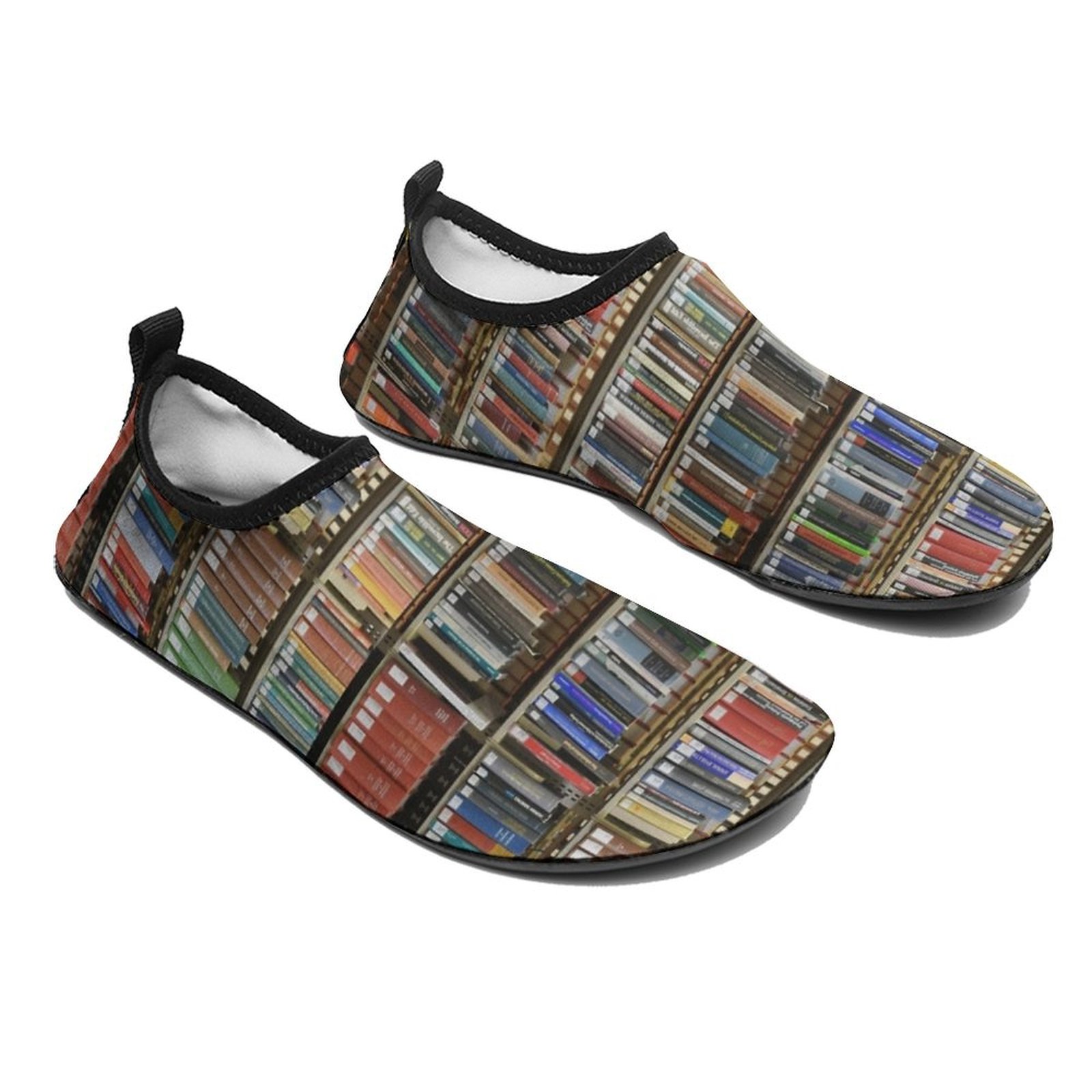 Library Bookshelf Water Shoes Beach Slip-on Shoes for Men Women Swim ...