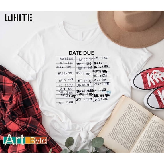 Library Card Due Date Shirt, Library Card, Book Lovers Shirt, Library ...