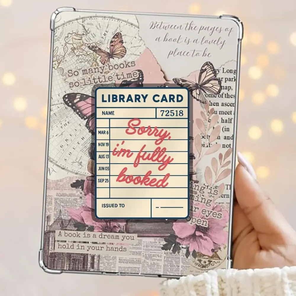 Library Card Sorry I'm Fully Booked Grip Phone Grip Book Bookish ...