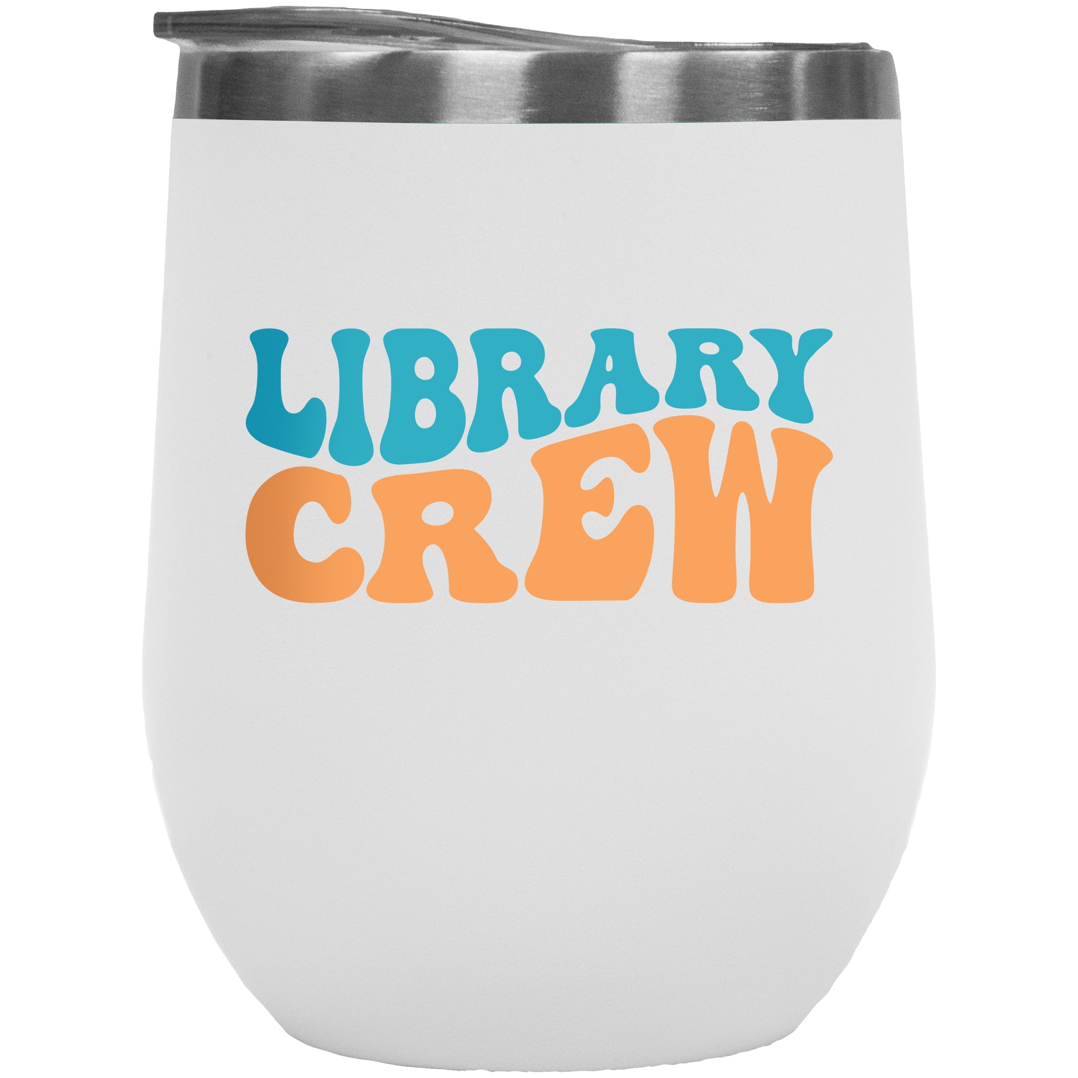 Library Crew, Librarian Themed, Groovy Retro Wavy Text Merch Gift ...