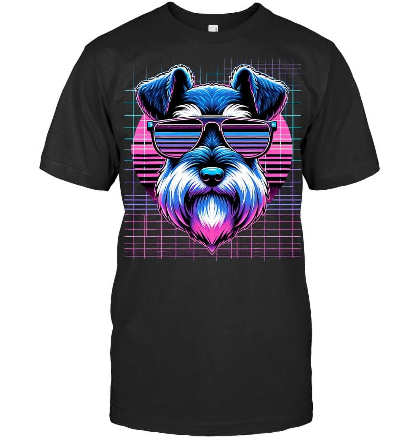 Library-Dezign, Vaporwave Synthwave Mini Schnauzer Retro Miniature ...