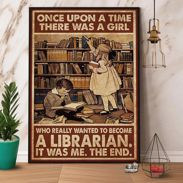 Library A Girl Who Really Wanted To Become A Librarian Paper Poster No ...