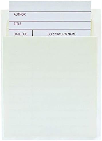 Library Kit with 100 Book Card Pockets and Catalog Checkout Cards ...