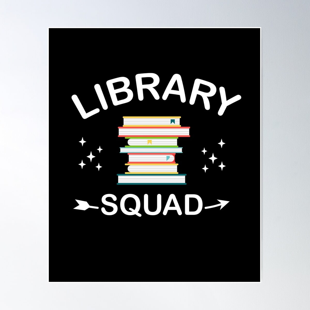 Library Reading Books Bookworm Gift Poster Wall Art, Modern Wall Decor ...