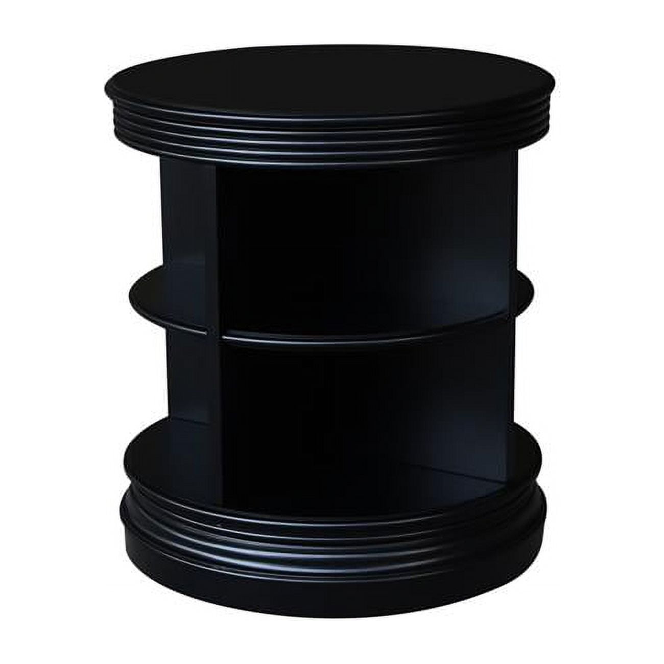 Library Round End Table, Black - Walmart.com