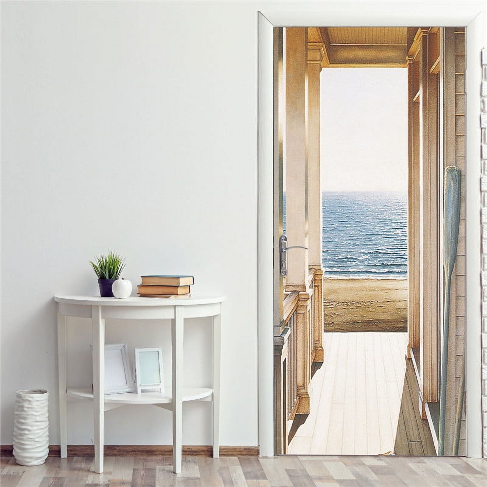 Library Shelf London Platform Adhesive 3D Door Stickers DIY Wateproof ...