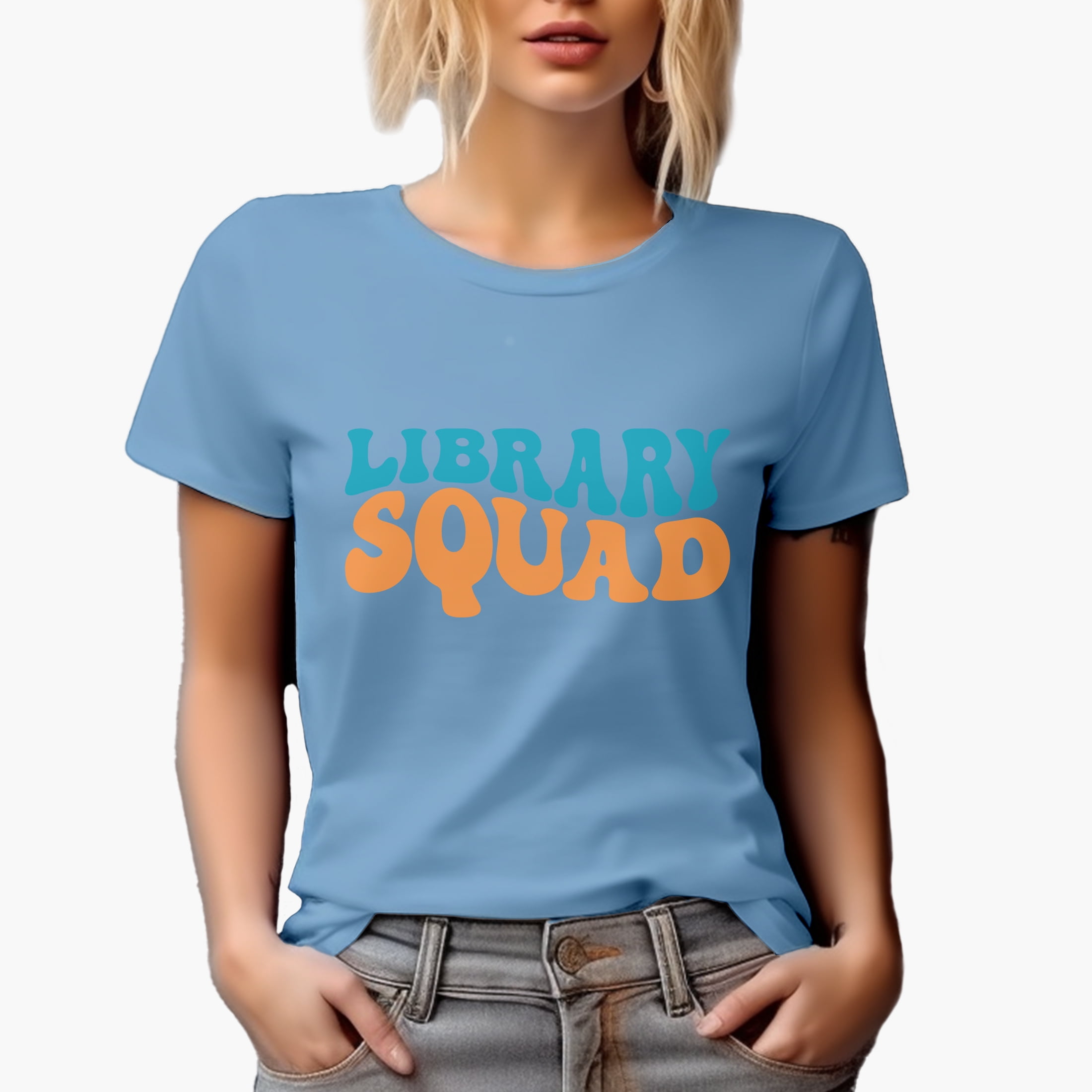 Library Squad, Librarian Themed, Groovy Retro Wavy Text Merch Gift ...