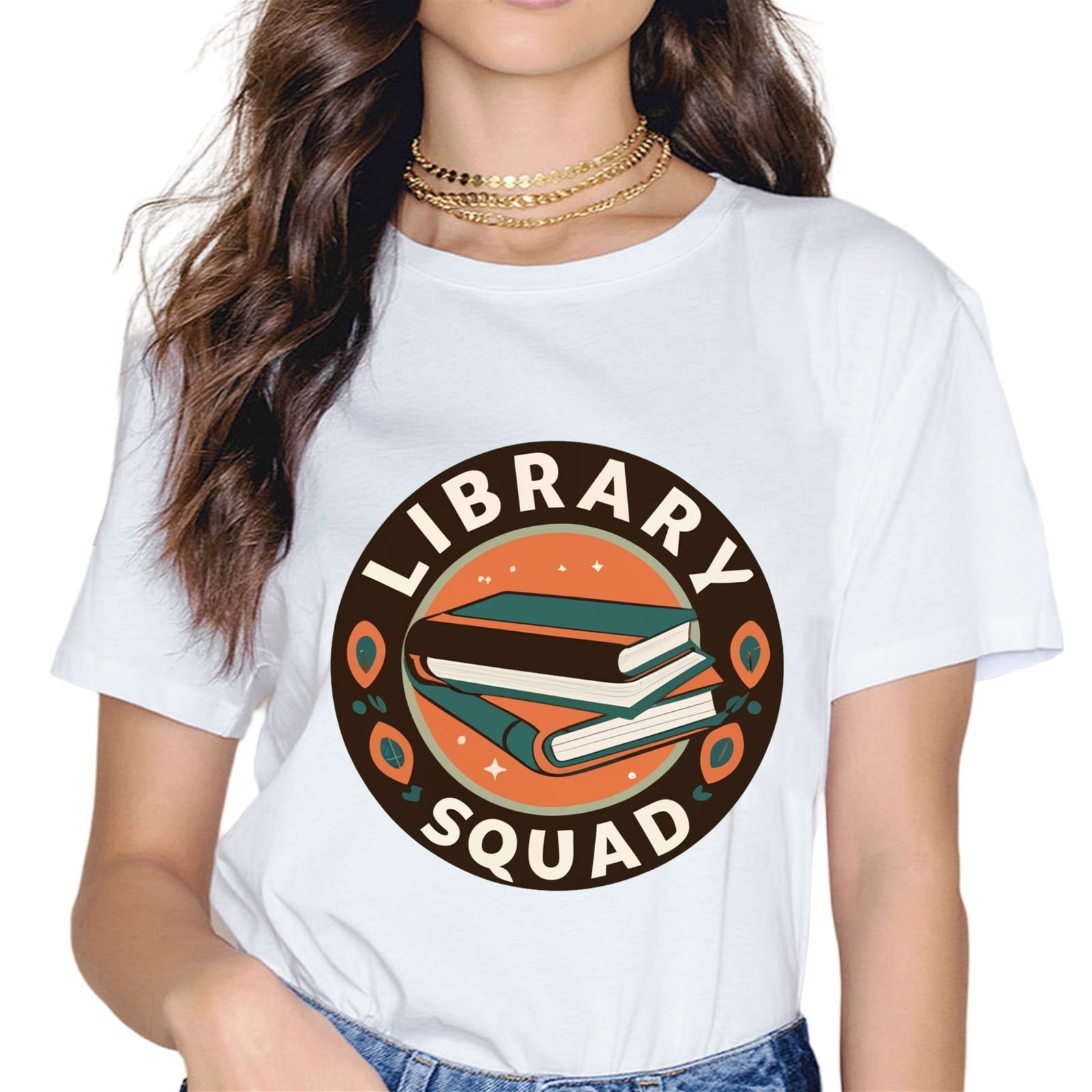 Library Worker Designs - Library Squad T-Shirt - Walmart.com