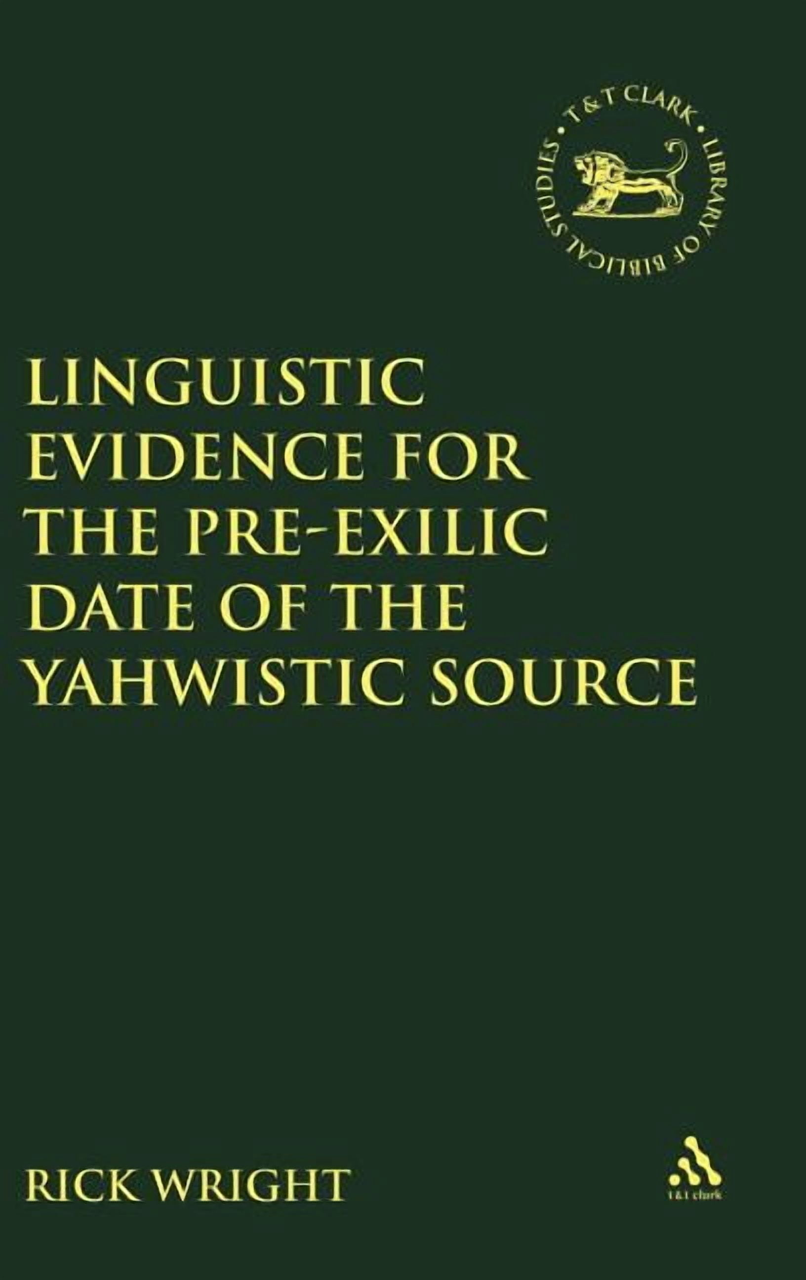 Library of Hebrew Bible/Old Testament St Linguistic Evidence for the ...